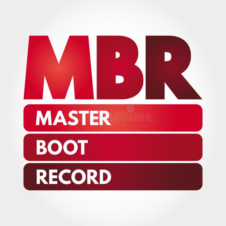 MBR - Master Boot Record Acronym, Technology Concept Background Stock ...