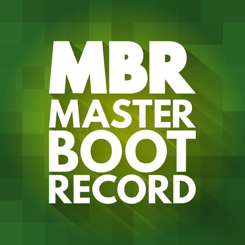 Mbr Master Boot Record Acronym Technology Concept Background Stock ...