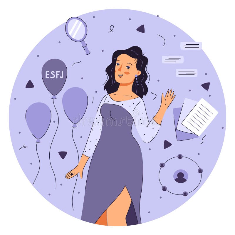 MBTI Person Types Concept. Socionics Mbti Esfj Stock Vector ...