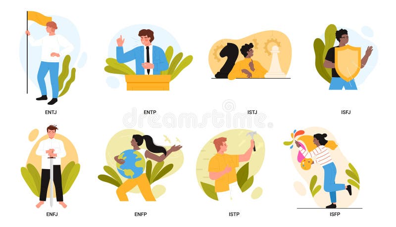 MBTI, Socionics Types Set. Characters with Different Types of ...