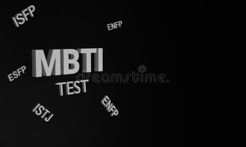 MBTI Test. White Letters are Isolated on a White Background. 3D Render ...