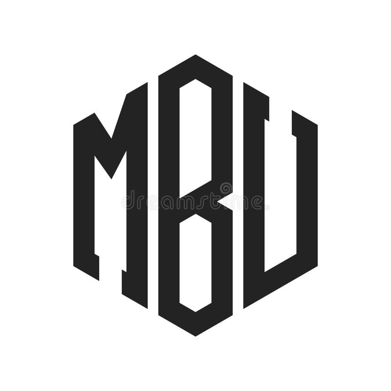 MBU Logo Design. Initial Letter MBU Monogram Logo Using Hexagon Shape ...