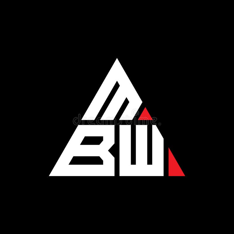 MBW Triangle Letter Logo Design with Triangle Shape. MBW Triangle Logo ...