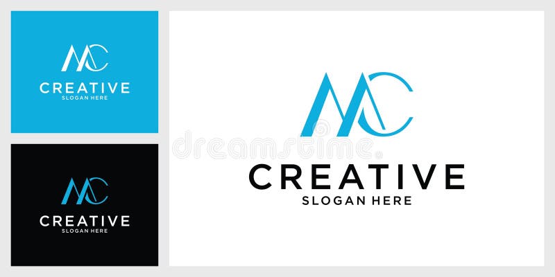 MC or CM Initial Letter Logo Design Vector Stock Vector - Illustration ...