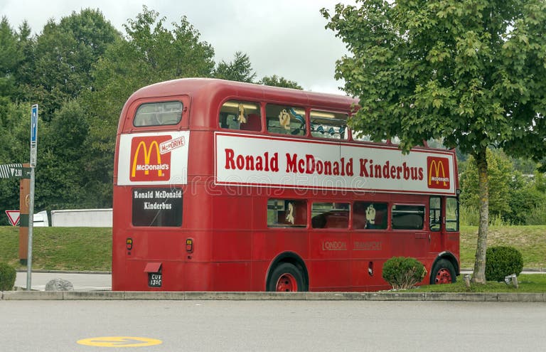 Mc donald bus editorial stock photo. Image of donald - 66972228