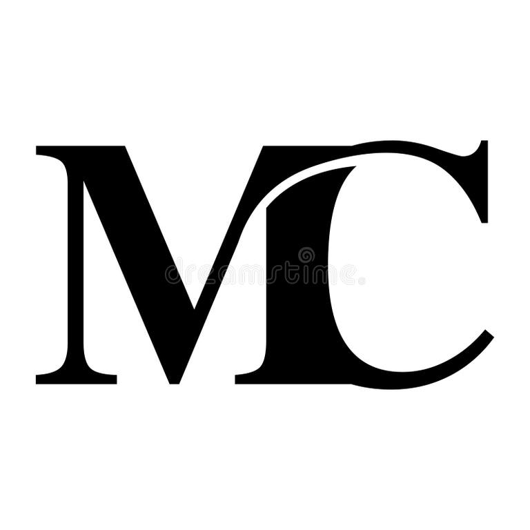 MC Letter Black Logo Icon Template 1 Stock Vector - Illustration of ...