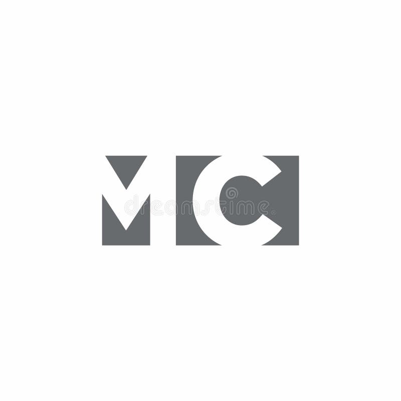 MC Logo Monogram with Negative Space Style Design Template Stock Vector ...
