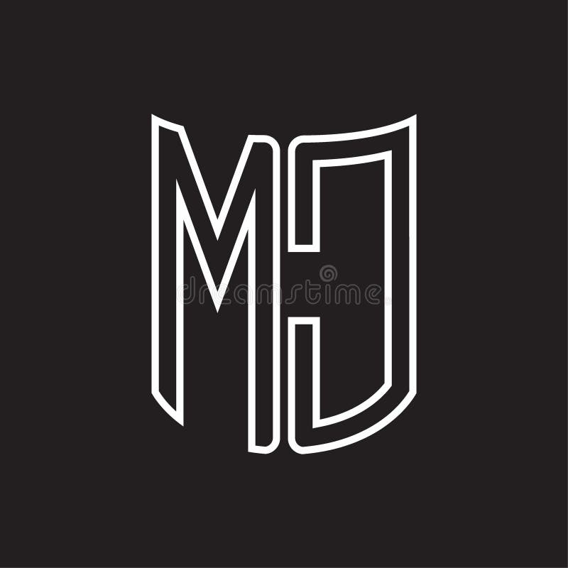 MC Logo Monogram with Ribbon Style Outline Design Template Stock Vector ...