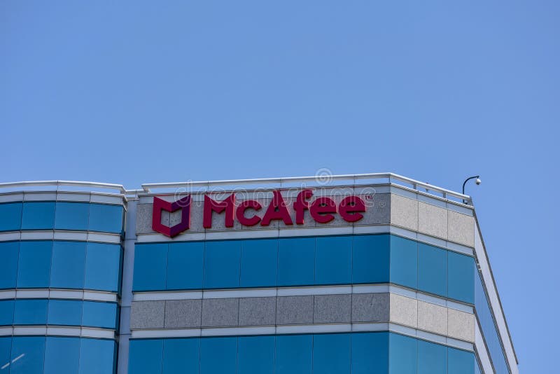 McAfee Corporate Headquarters Editorial Stock Image - Image of monitor ...