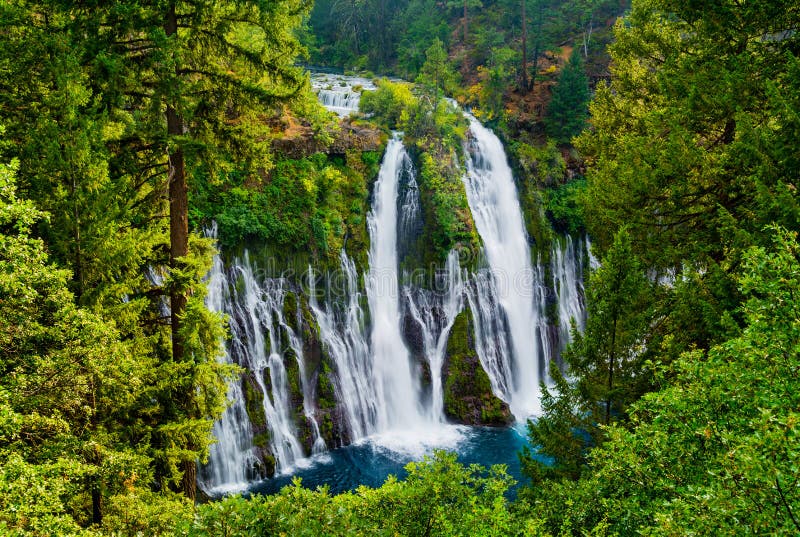 Burney Falls, California stock image. Image of rapids - 20384385