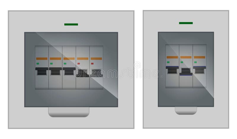 Fuse Box Electrical Switch Panel Modular Isolated - 3d Illustration ...