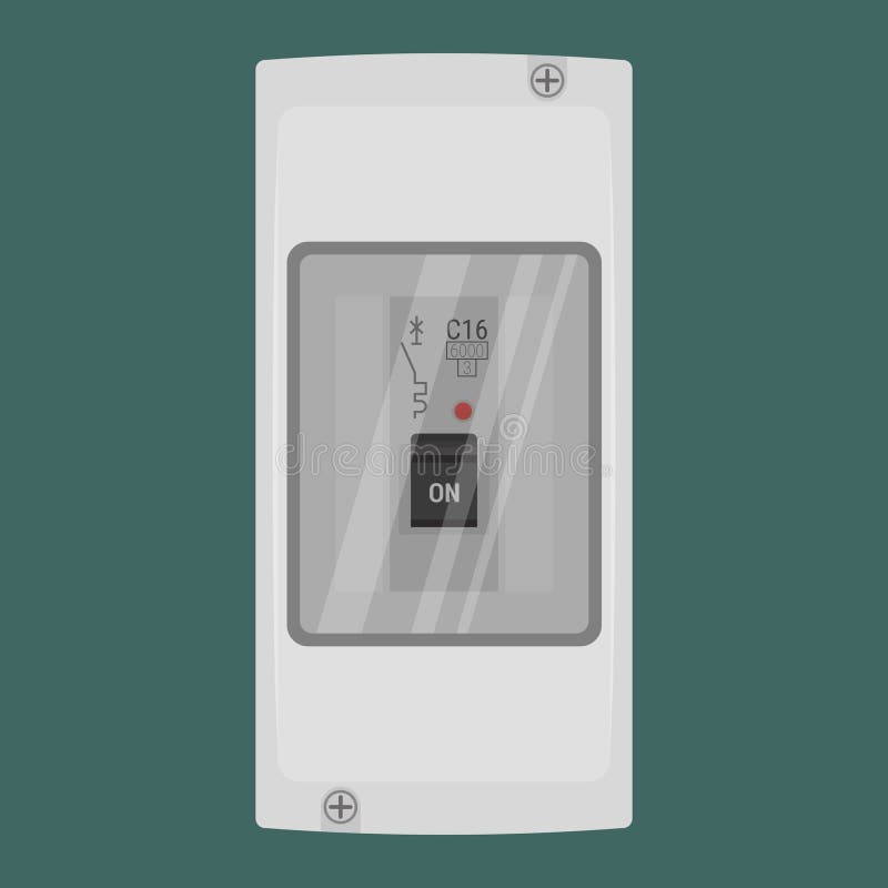 Circuit Breaker Panel with Semi Transparent Door Stock Illustration ...