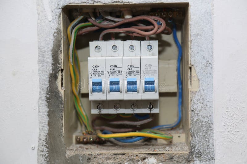 MCB (Miniature Circuit Breaker) Stock Photo - Image of machine ...