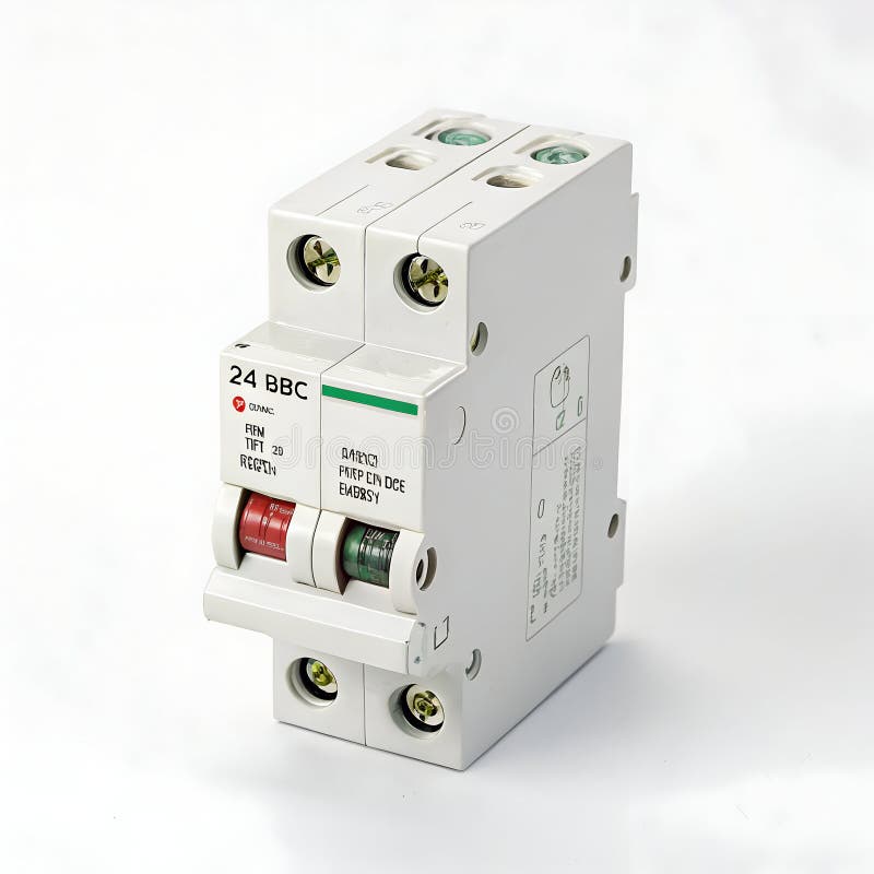 MCB Switch Isolated on White Background Stock Illustration ...