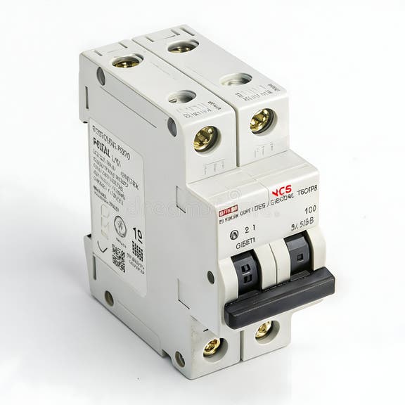 MCB Switch Isolated on White Background Stock Illustration - Illustration of engineering ...