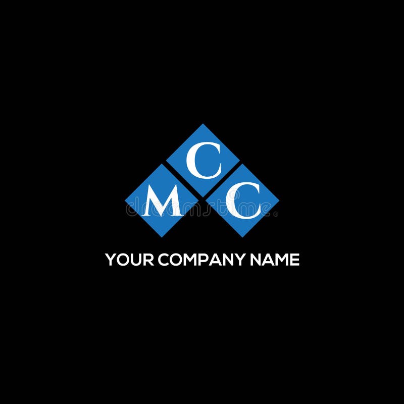 MCC Letter Logo Design on BLACK Background. MCC Creative Initials ...