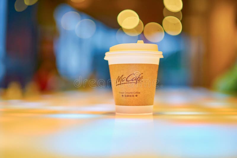 McCafe paper cup editorial stock photo. Image of drink - 157440188