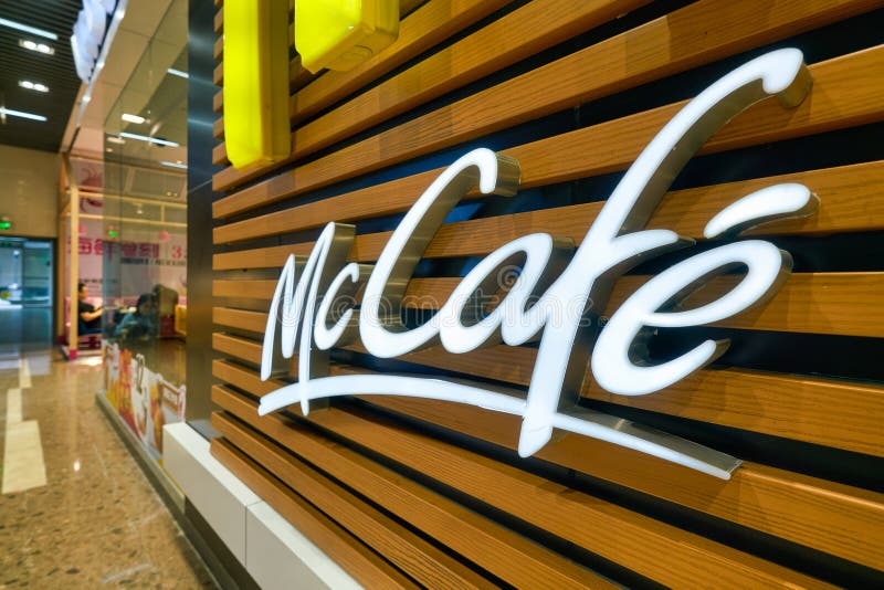 McCafe sign editorial photo. Image of modern, sign, coffeeshop - 105030176