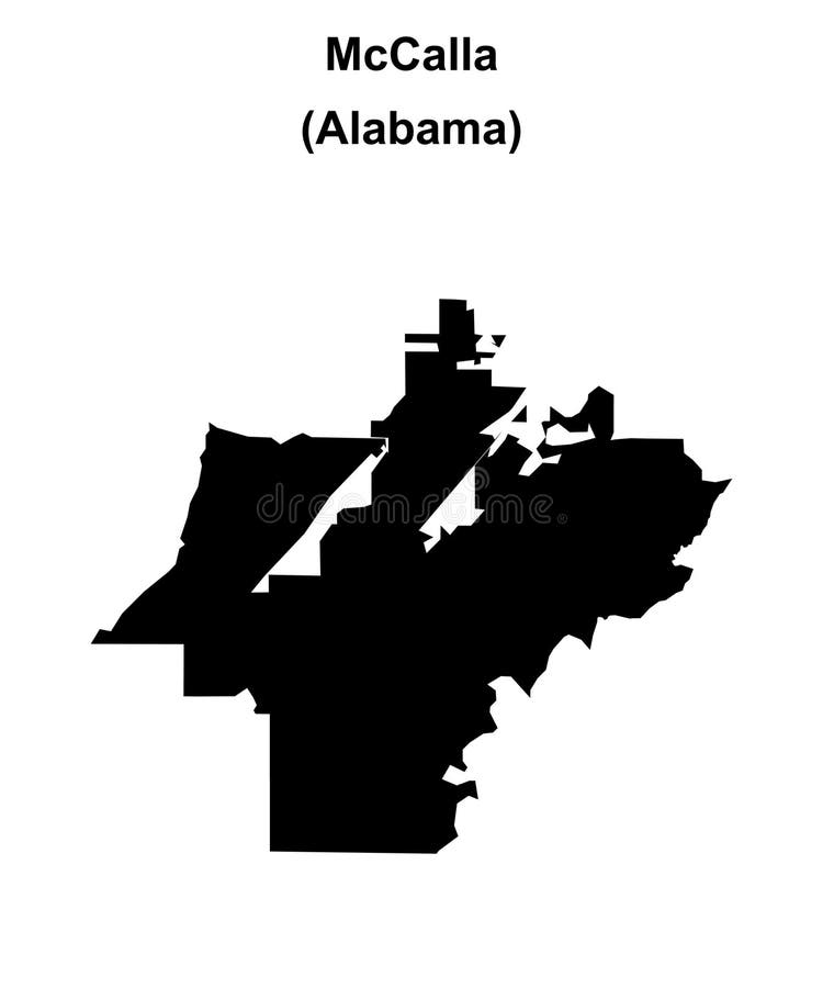 McCalla outline map stock vector. Illustration of cartography - 357148211