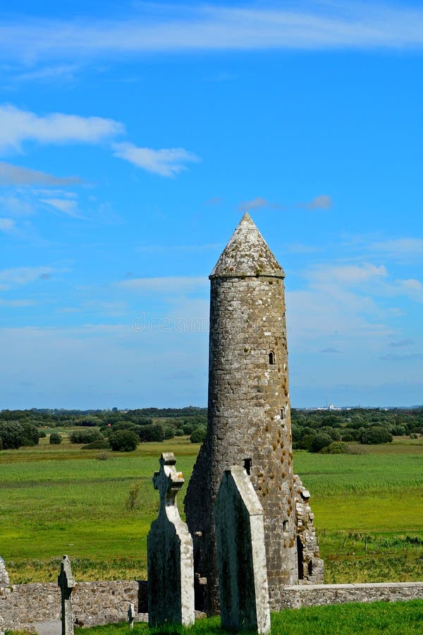 McCarthy S Tower, Clonmacnoise, Ireland Editorial Stock Image - Image ...