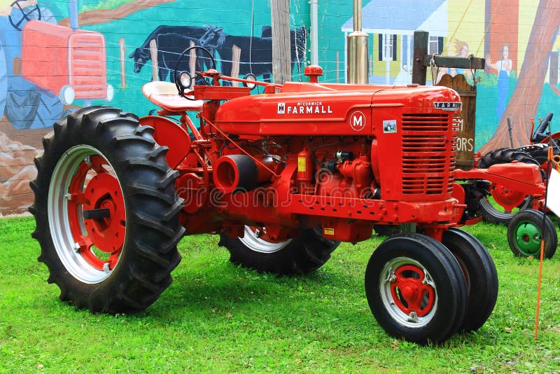Red McCormick Farmall Super M Tractor Editorial Photo - Image of county ...