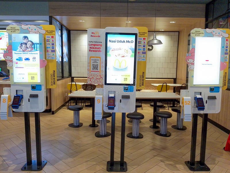 McDonald S Kiosks: Digital Ordering in Indonesia Editorial Photo - Image of screen, current ...