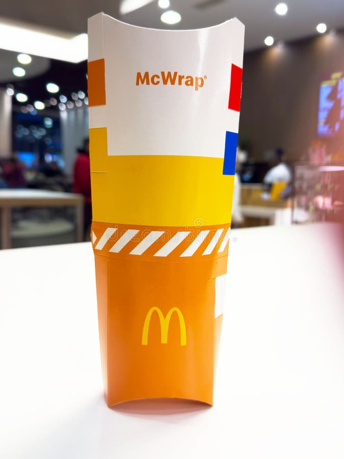 Mcdonald S Mcwrap Packaging in Restaurant Setting with Modern Design ...