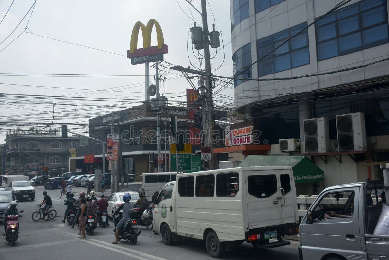 Mcdonalds Restaurant Facade in Mandaluyong, Philippines Editorial Stock ...