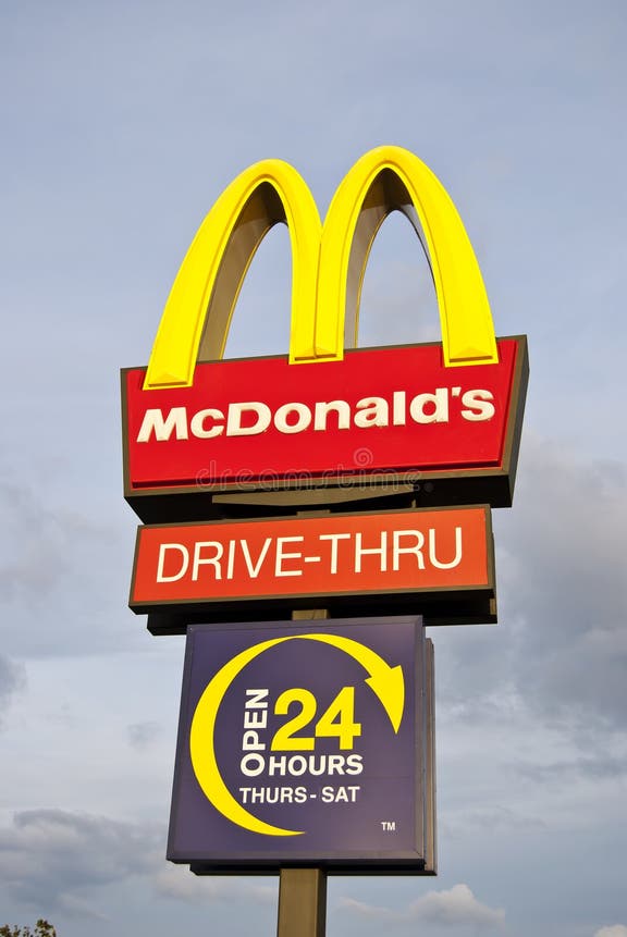 McDonalds sign editorial photo. Image of fastfood, mcdonalds - 16373006