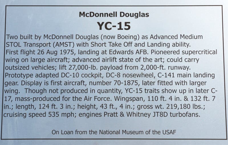 A Short Take Off and Land Aircraft Plane Stock Photo - Image of ...