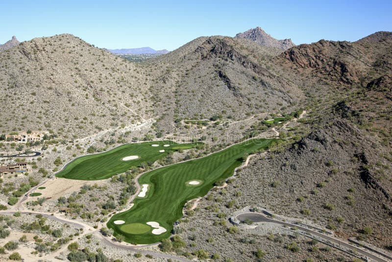 Scenic Desert Landscape at Arizona Golf Course Stock Photo - Image of ...