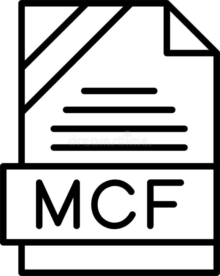 MCF Outline Vector Icon stock vector. Illustration of data - 388819143