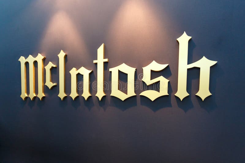 McIntosh logo editorial photo. Image of style, close - 100555871