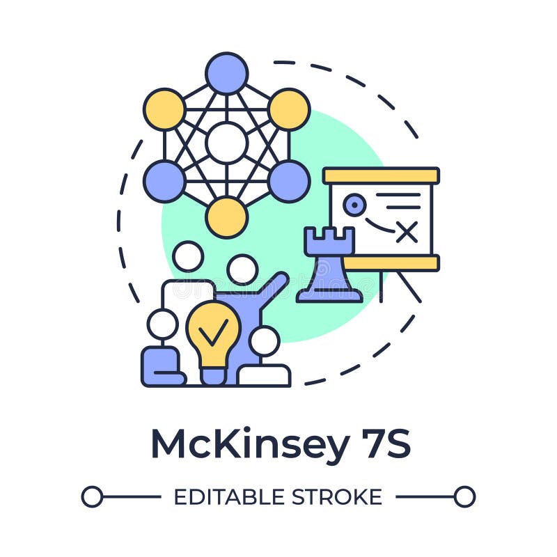 McKinsey 7S Multi Color Concept Icon Stock Vector - Illustration of ...