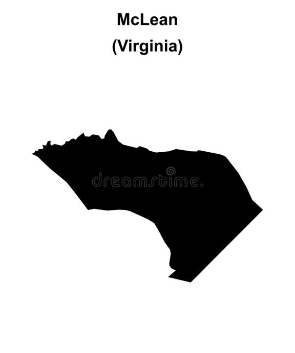 McLean outline map stock vector. Illustration of silhouette - 357617830