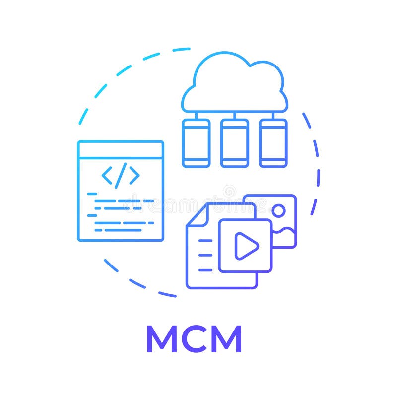 MCM Blue Gradient Concept Icon Stock Illustration - Illustration of ...