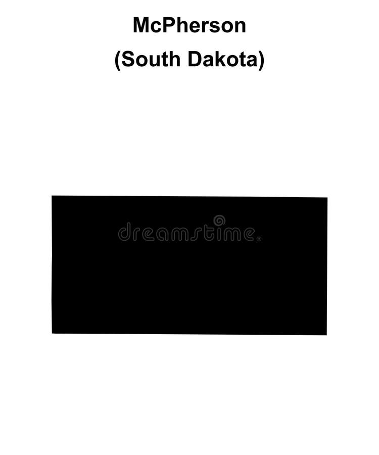 McPherson outline map stock vector. Illustration of contour - 361759432