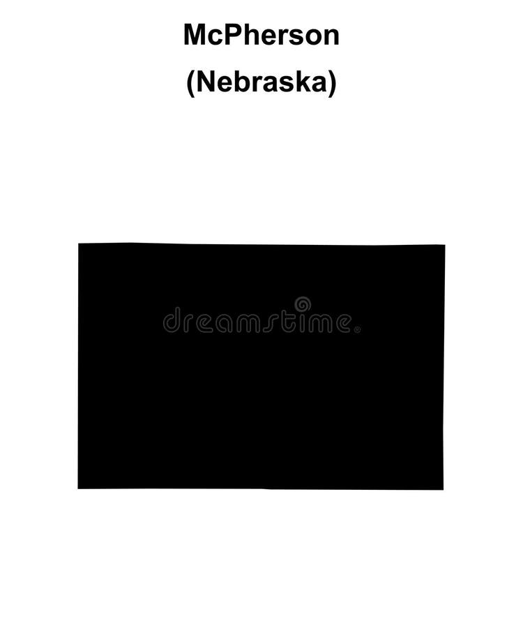 McPherson outline map stock vector. Illustration of shape - 361725984