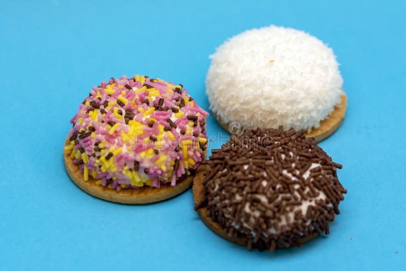 Marshmellow biscuit stock photo. Image of close, sugar - 246533386