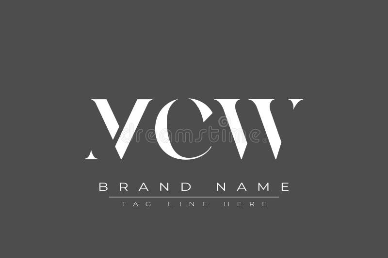 MCW Abstract Letter Logo Design Stock Vector - Illustration of badge ...