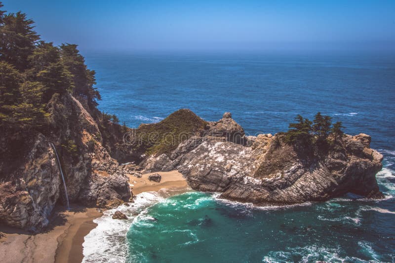 McWay Falls, Big Sur, California, USA Stock Image - Image of burns ...