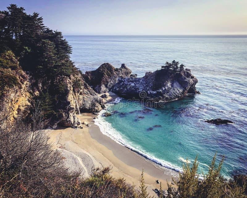 McWay Falls, Big Sur stock image. Image of formations - 136021075