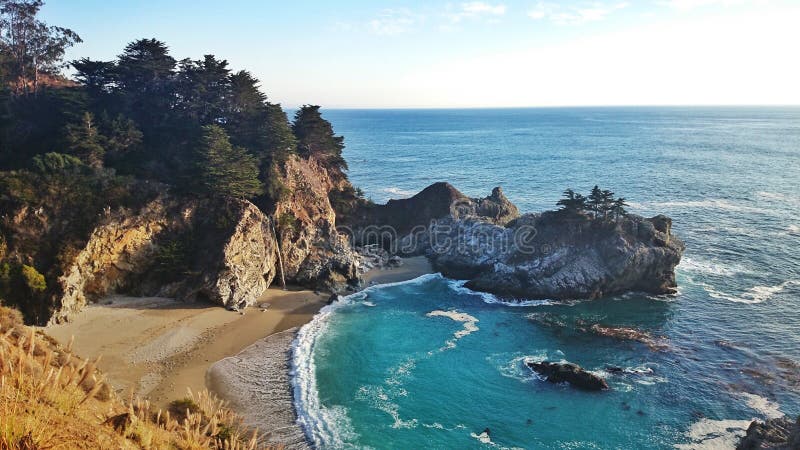 Mcway falls stock photo. Image of beach, mcway, california - 91327022
