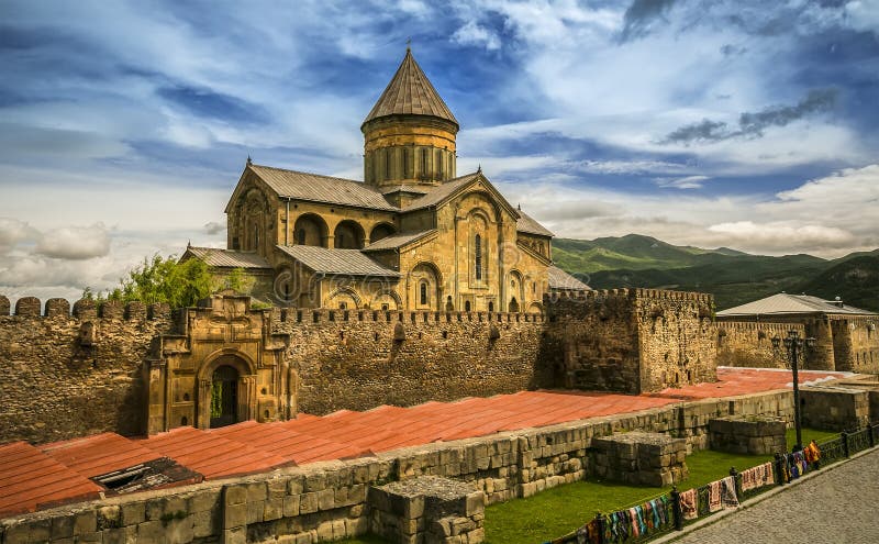 Mcxeta Christian Monastery En Georgia Foto de archivo - Imagen de ...
