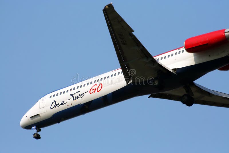 MD-80 12GO airline editorial photography. Image of aerospace - 26566207