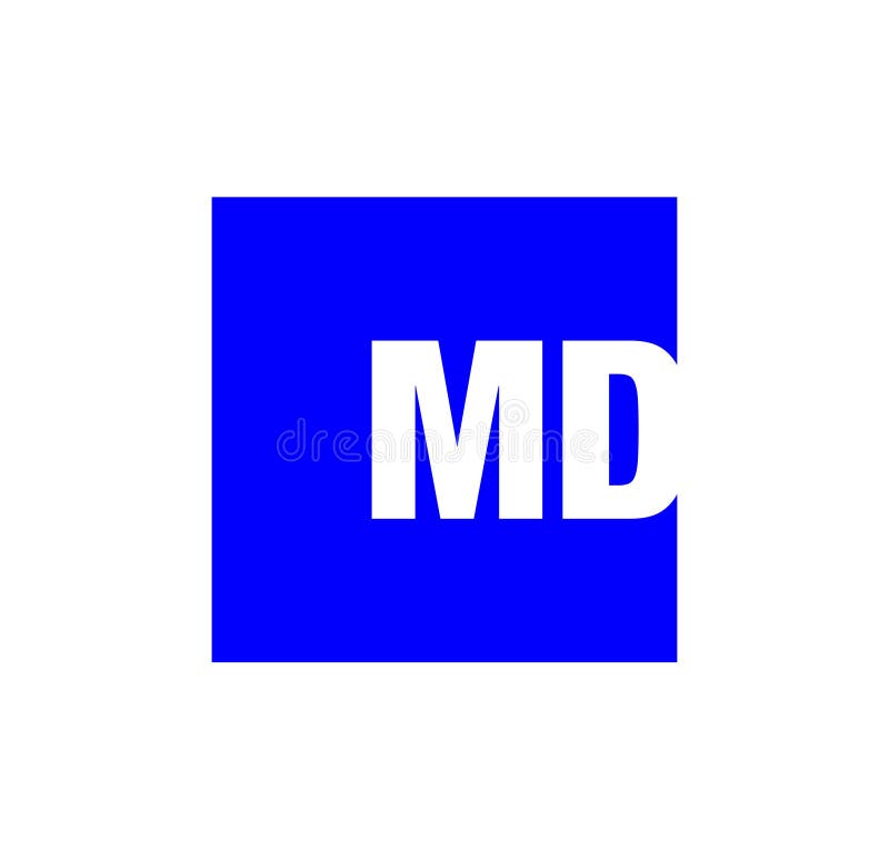 MD Company Name Initial Letters Monogram. MD Typography Logo Stock ...