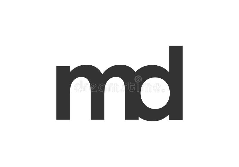 MD Creative Geometric Initial Based Modern and Minimal Logo. Letter M D ...