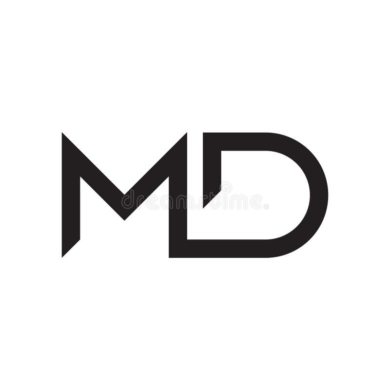 Elegant MD letter logo stock vector. Illustration of letter - 96788963