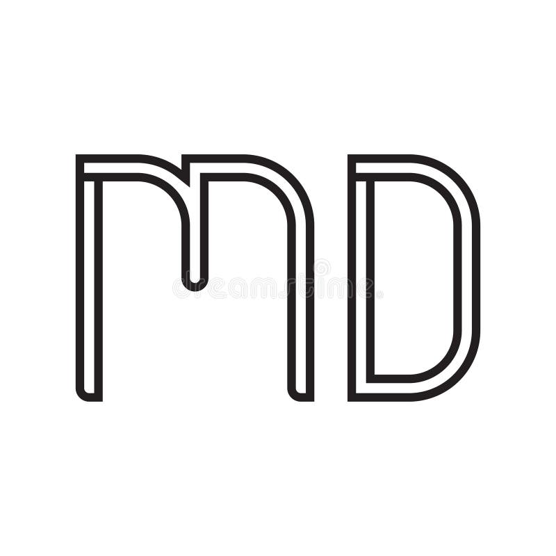 Md Initial Letter Vector Logo Icon Stock Vector - Illustration of ...