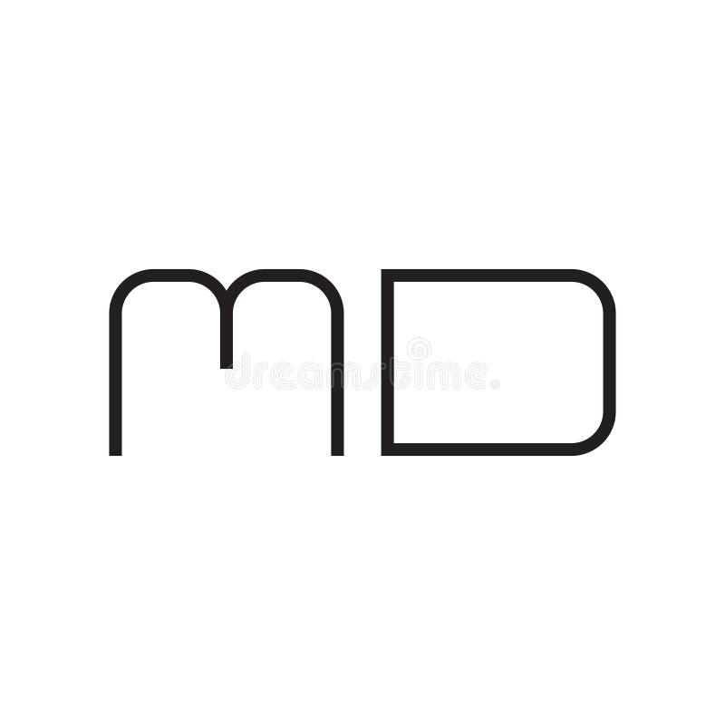 Md Initial Letter Vector Logo Icon Stock Vector - Illustration of ...